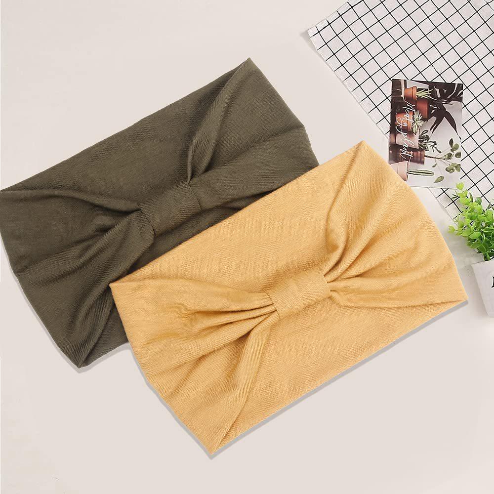 6PC Fashion Solid Color Wide edge Cotton yoga absorbs sweat Women Girl ...