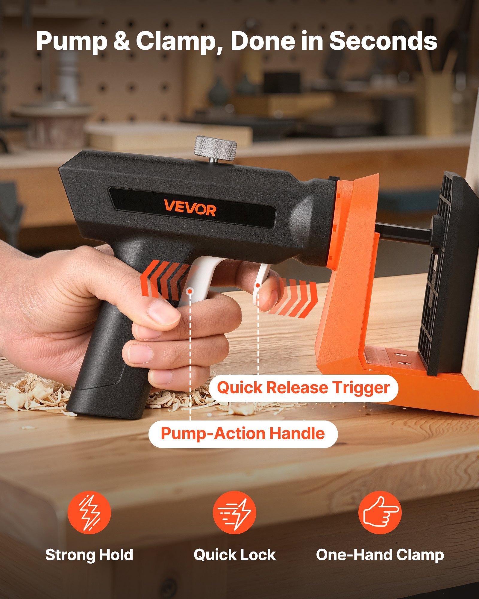 VEVOR Pocket Hole Jig Kit, 1/2", 3/4", 1-1/2" Adjustable, 360° Rotating ...