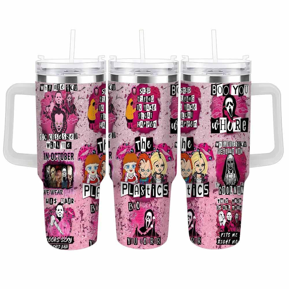 Pink Horror Movie Car Tumbler (40oz/30oz/20oz) Funny Mean Girls Parody ...