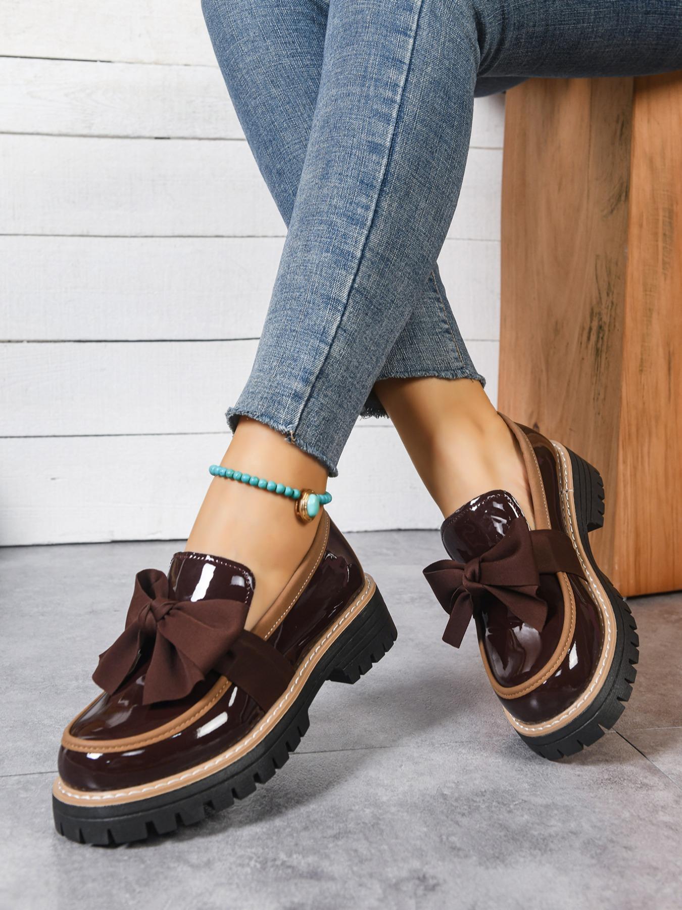 Women's Fashion Comfortable Casual Flatform Loafers, Elegant Design ...