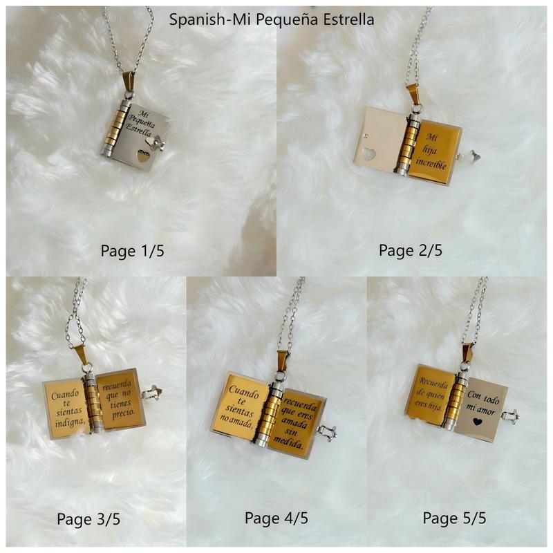 My Little Star Book Necklace for Daughter – Meaningful Jewelry Gift for ...