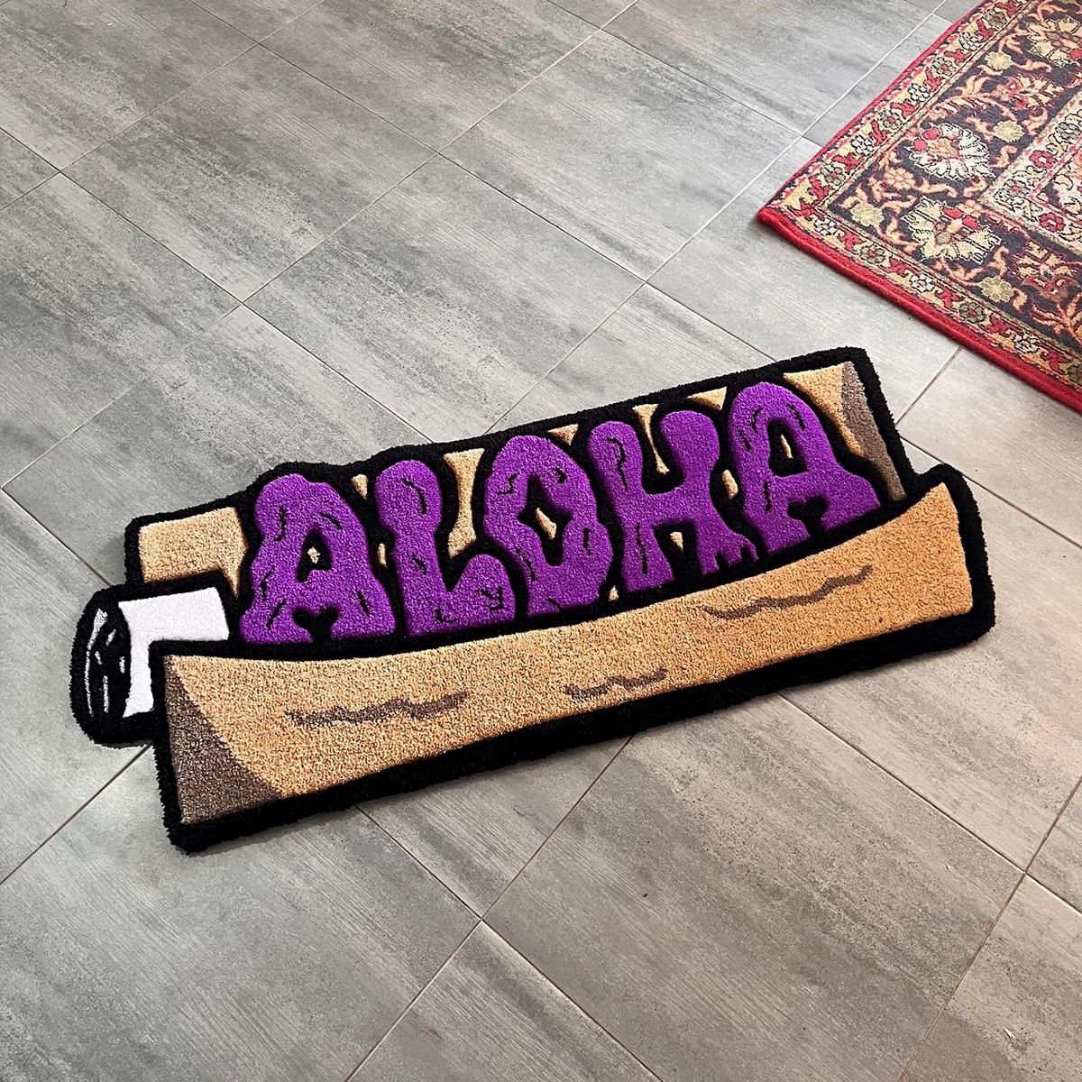 Hip-Hop Style Letter Pattern Rug, Fun Cartoon Cigarette Tip Mat ...
