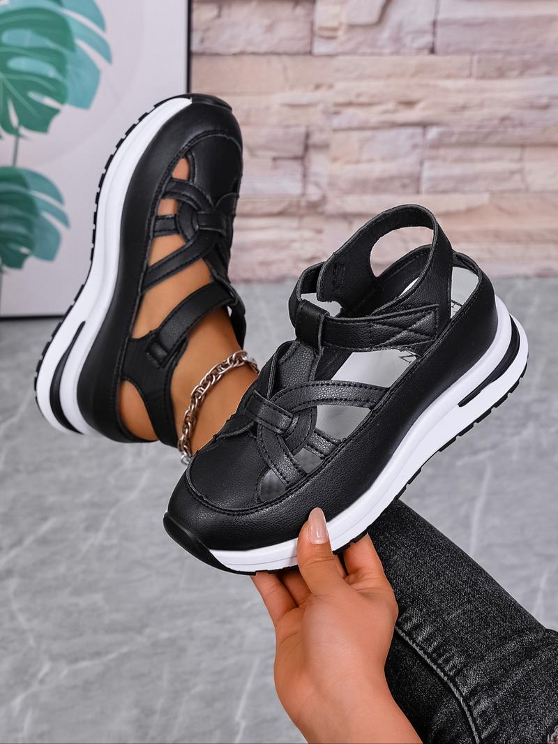 Women's Fashionable Platform Sandals, Casual Comfortable Buckle ...