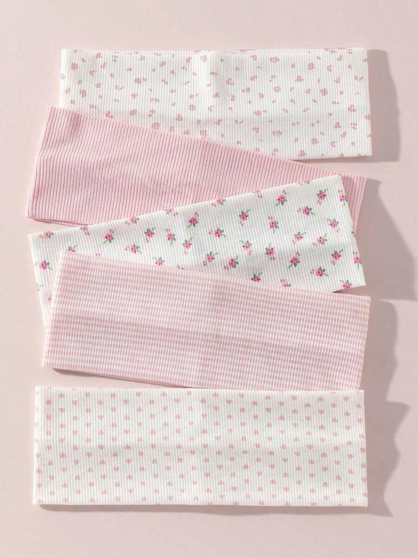 5pcs Fashionable Women's Soft Non-Slip Hairbands, Various Patterns ...