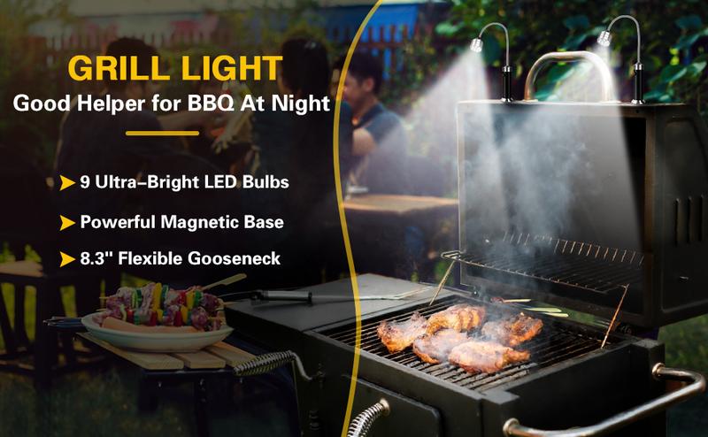 Magnetic Base, Heat & Water Resistant Barbecue Grill Light with LED ...