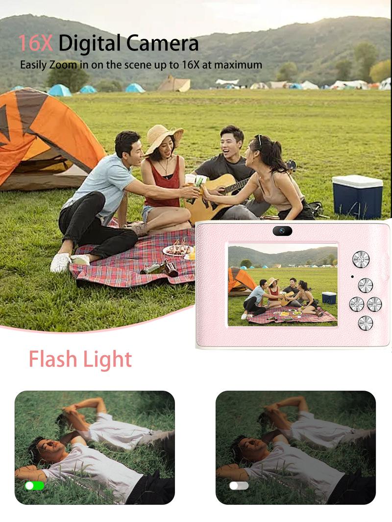 Retro HD Digital Camera with 2.4'' LCD, Rechargeable – Video Recording ...