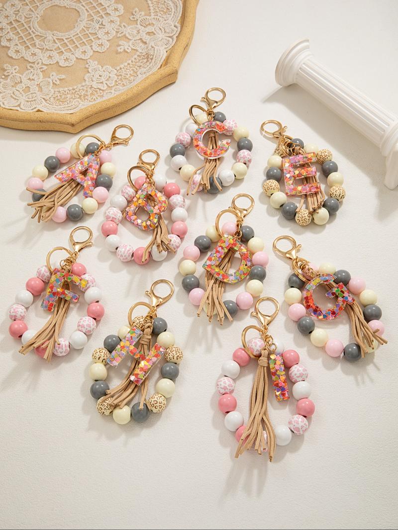 Cute Acrylic Butterfly Keychain, Letter Initial Keyring, Colorful ...