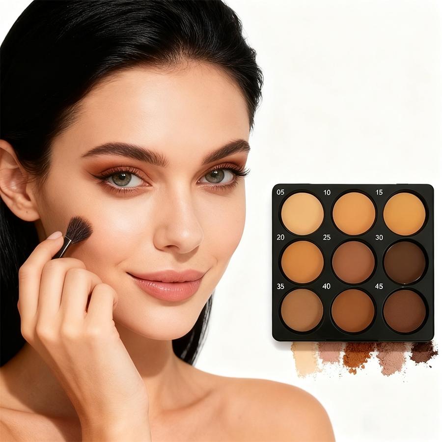 9-tone contour and concealer palette Contouring tray - matte and shiny ...