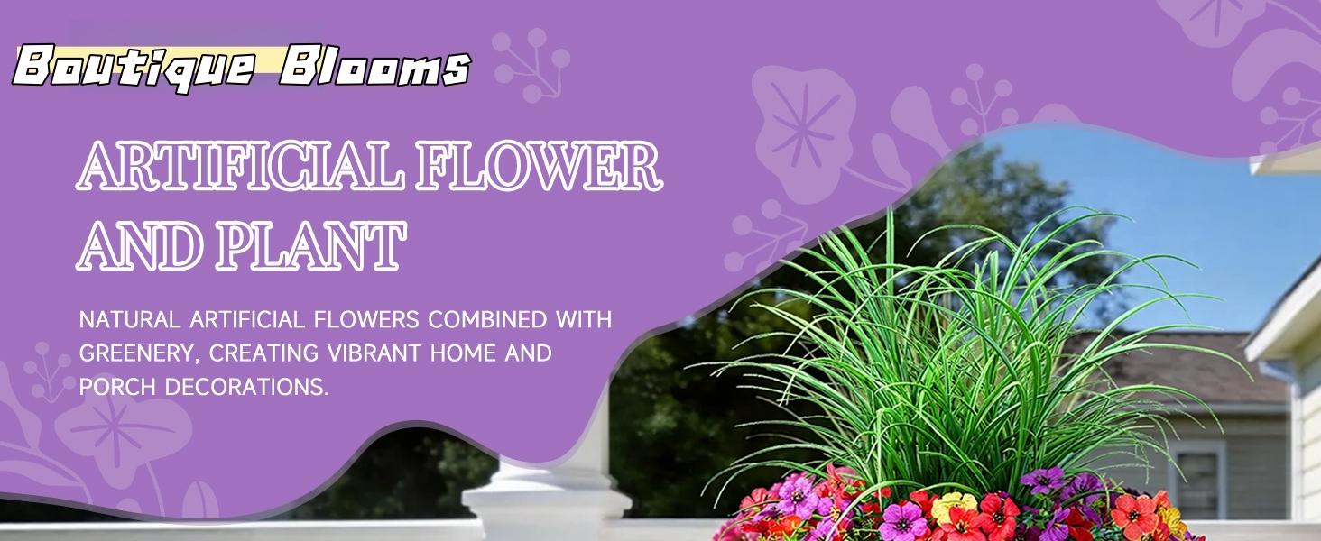 Artificial Flowers for Outdoors, 14 Bundles UV Resistant Fake Daisy ...