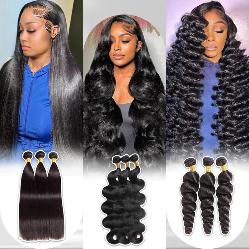 Gefily hair shop Body Wave Bundles Human Hair 14 16 18 Inch 100% ...