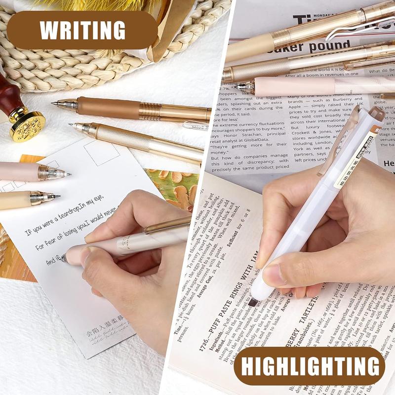 Four Candies Rose Series Gel Pens Set of 12 with 10 Black & 1 Pink Ink ...