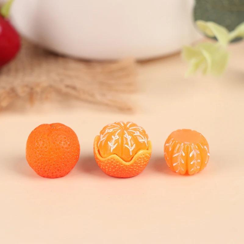 5PCS Dollhouse Mini Orange Model Food Play DIY Kitchen Supermarket ...