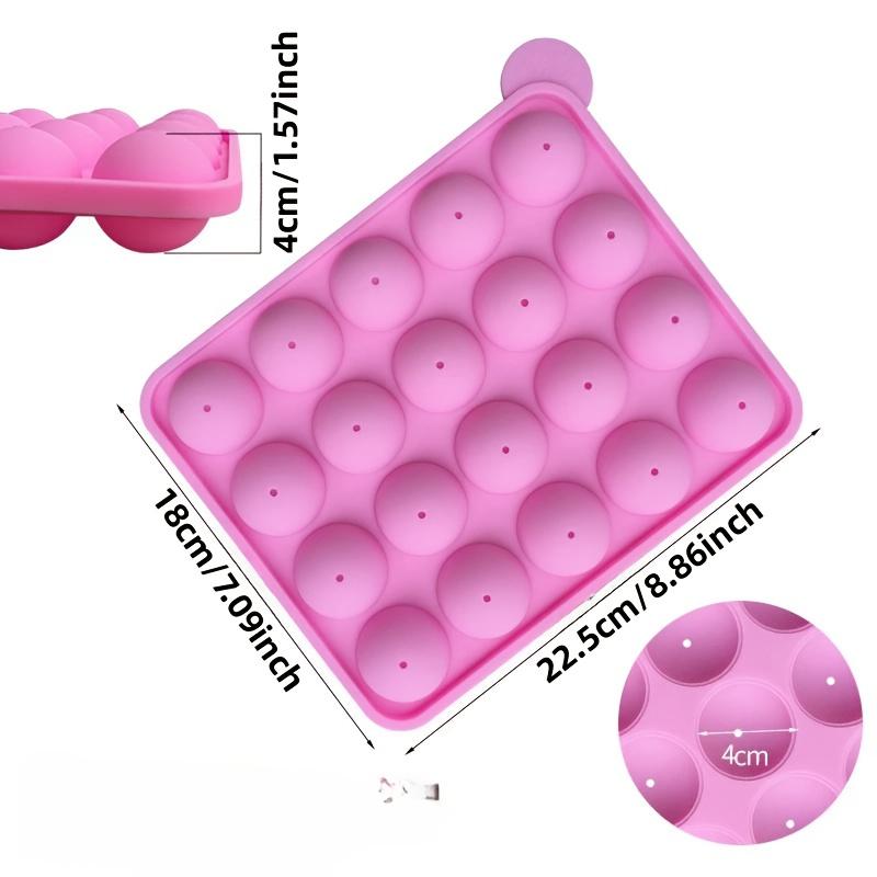 20-grid Silicone Lollipop Mold, 1 Count Non-stick Heat Resistant Cake ...