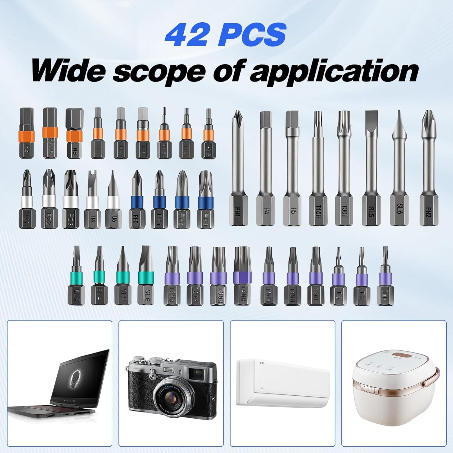 42 in 1 Set,DIY Ratchet Sets,Multi Bit Free Combination Ratchet Set ...