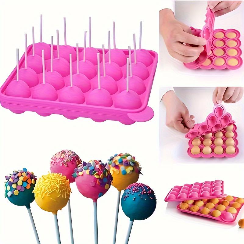 20-grid Silicone Lollipop Mold, 1 Count Non-stick Heat Resistant Cake ...