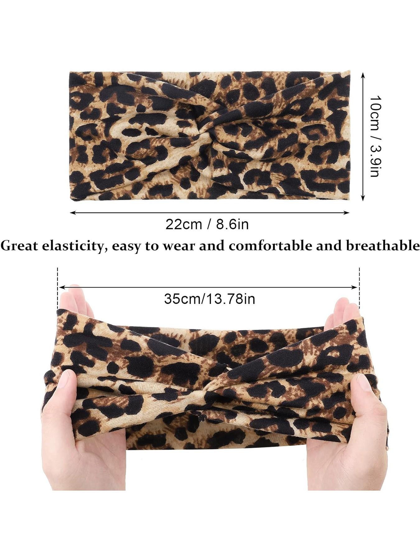 6-piece Bohemian women's printed headband fashionable elastic cashew ...