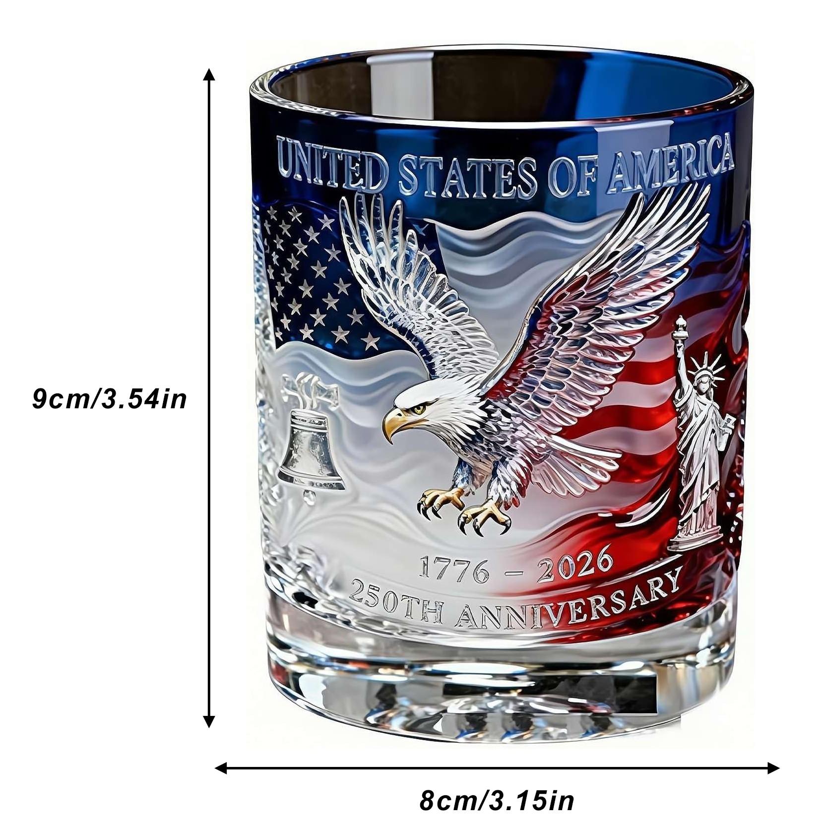 2pcs American 250th Anniversary Whiskey Bottle & Glass Set, Traditional ...
