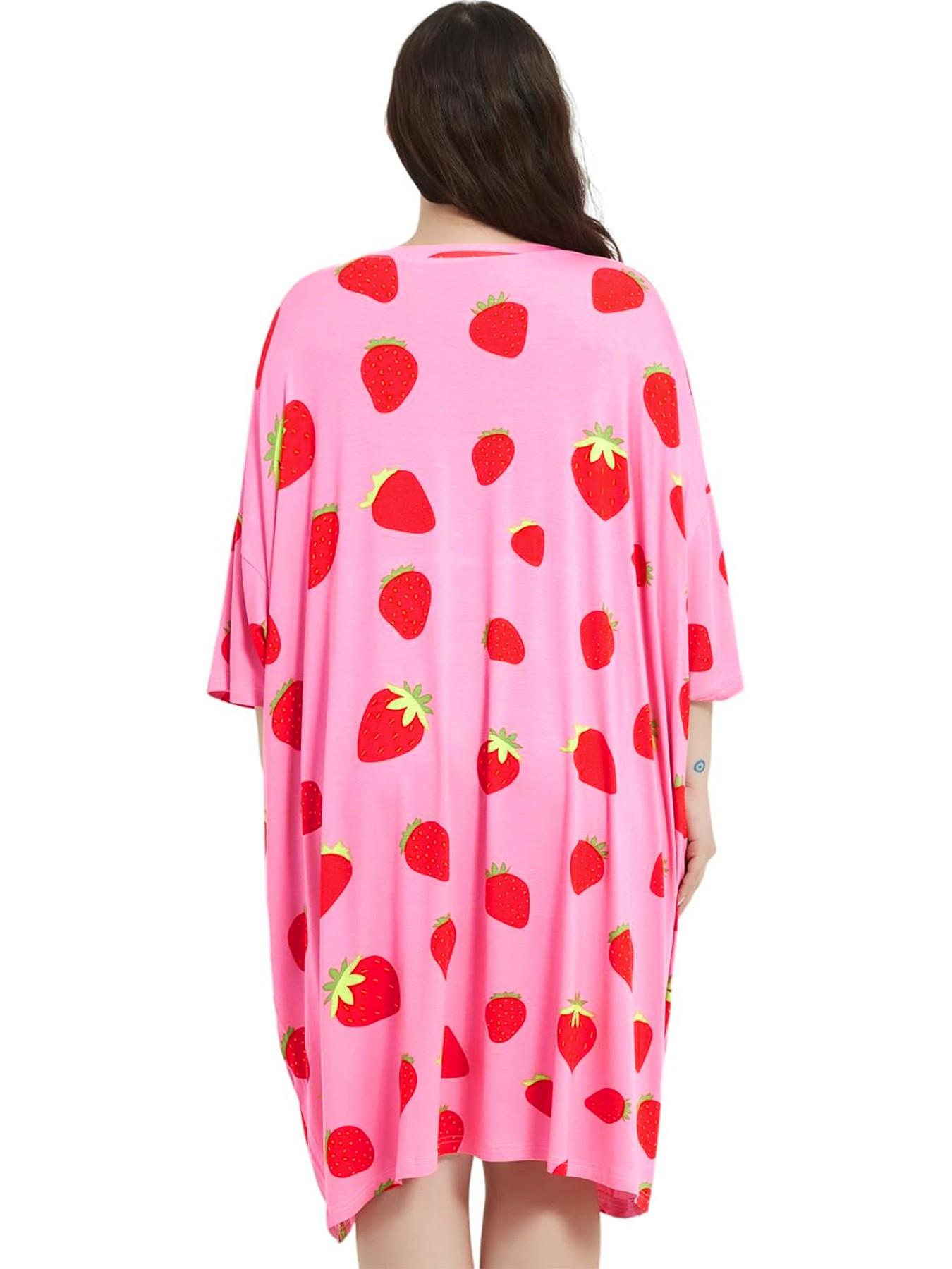 Plus Size Nightgowns for Women, Oversized Sleep Tshirts Dress ...