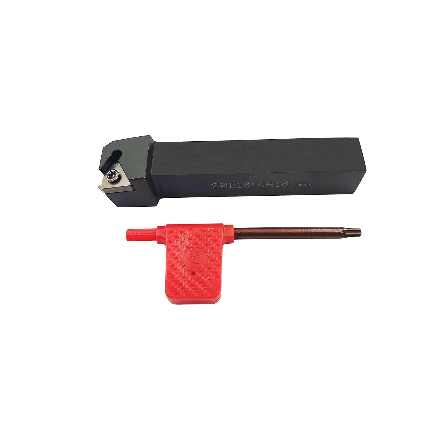 5/8" 3/4" Lathe Tool Threading Insert Turning Tool Holder SER1616H16 ...
