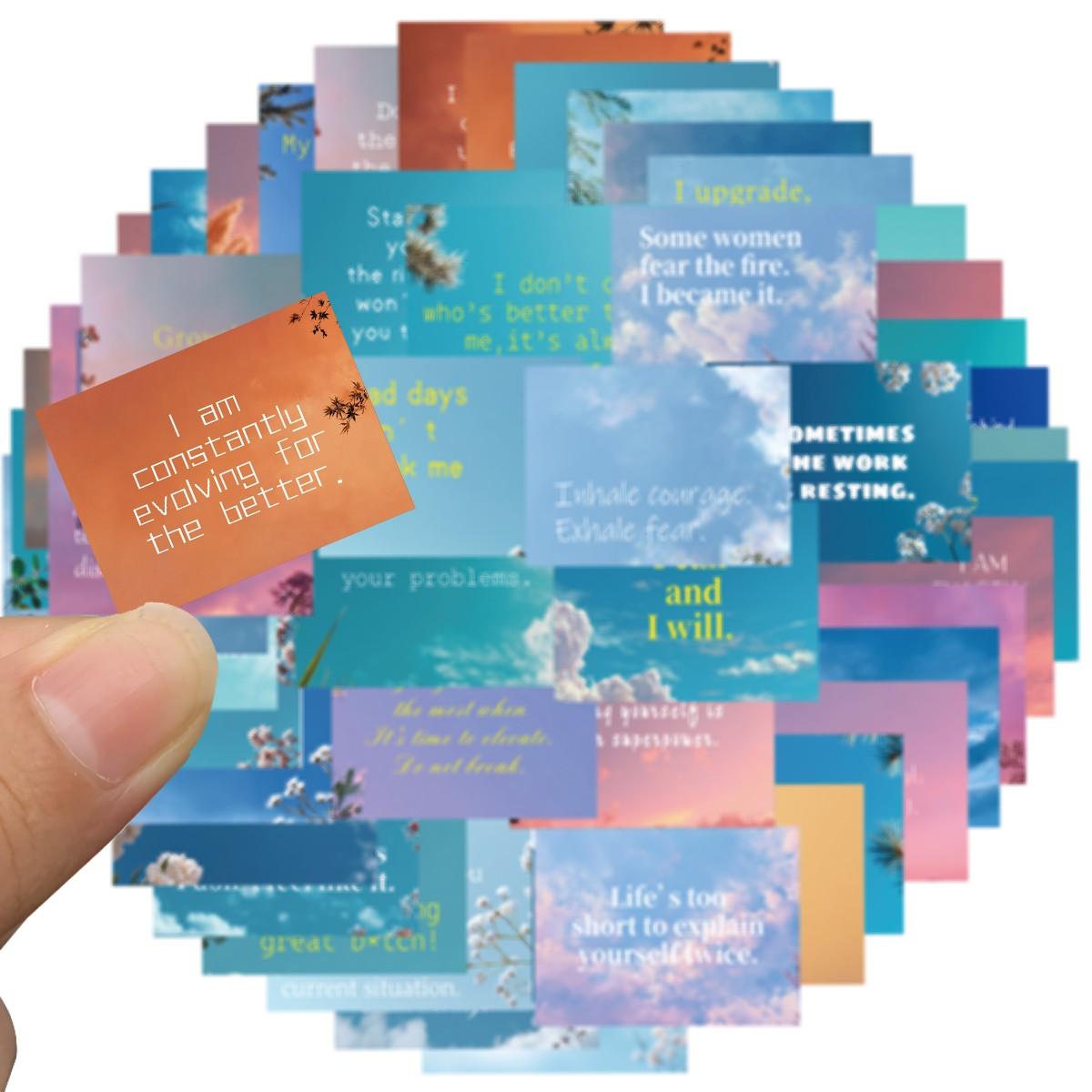 50 Pcs Bookish Stickers for Kindle, Waterproof Aesthetic Vinyl Decals ...