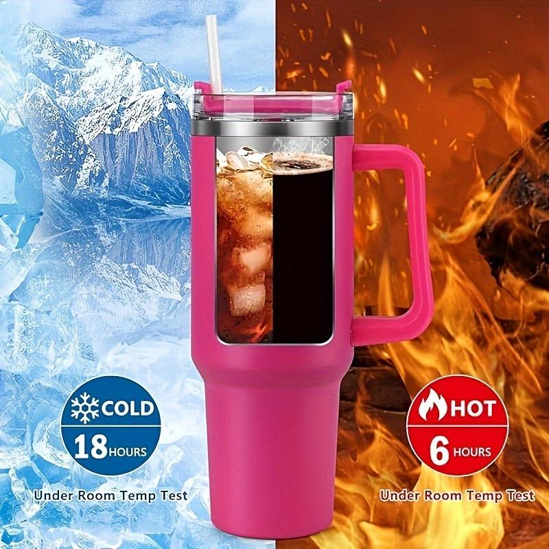 40 Oz Stainless Steel Insulated Sports Cup with Handle Straw Lid ...