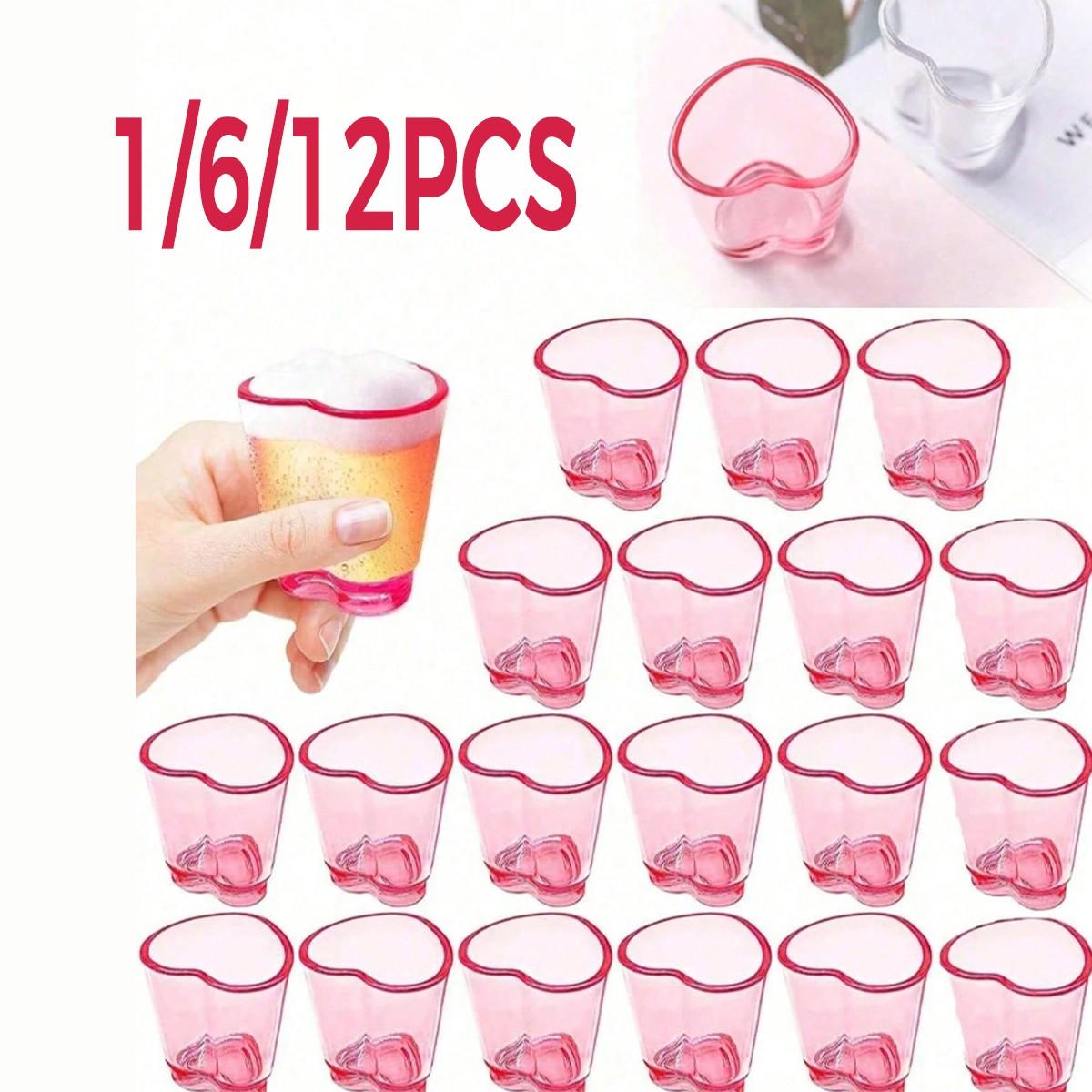 Heart-Shaped Mini Wine Glasses Set, Drinkware, Cute Bar Accessories ...