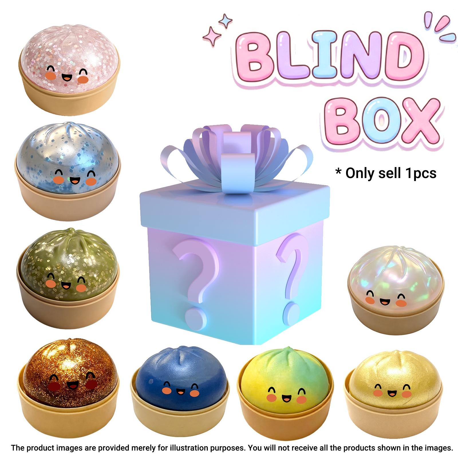 [Blind Box] 2026 New Glitter Dumpling Squishy with Steamer Box, Soft ...