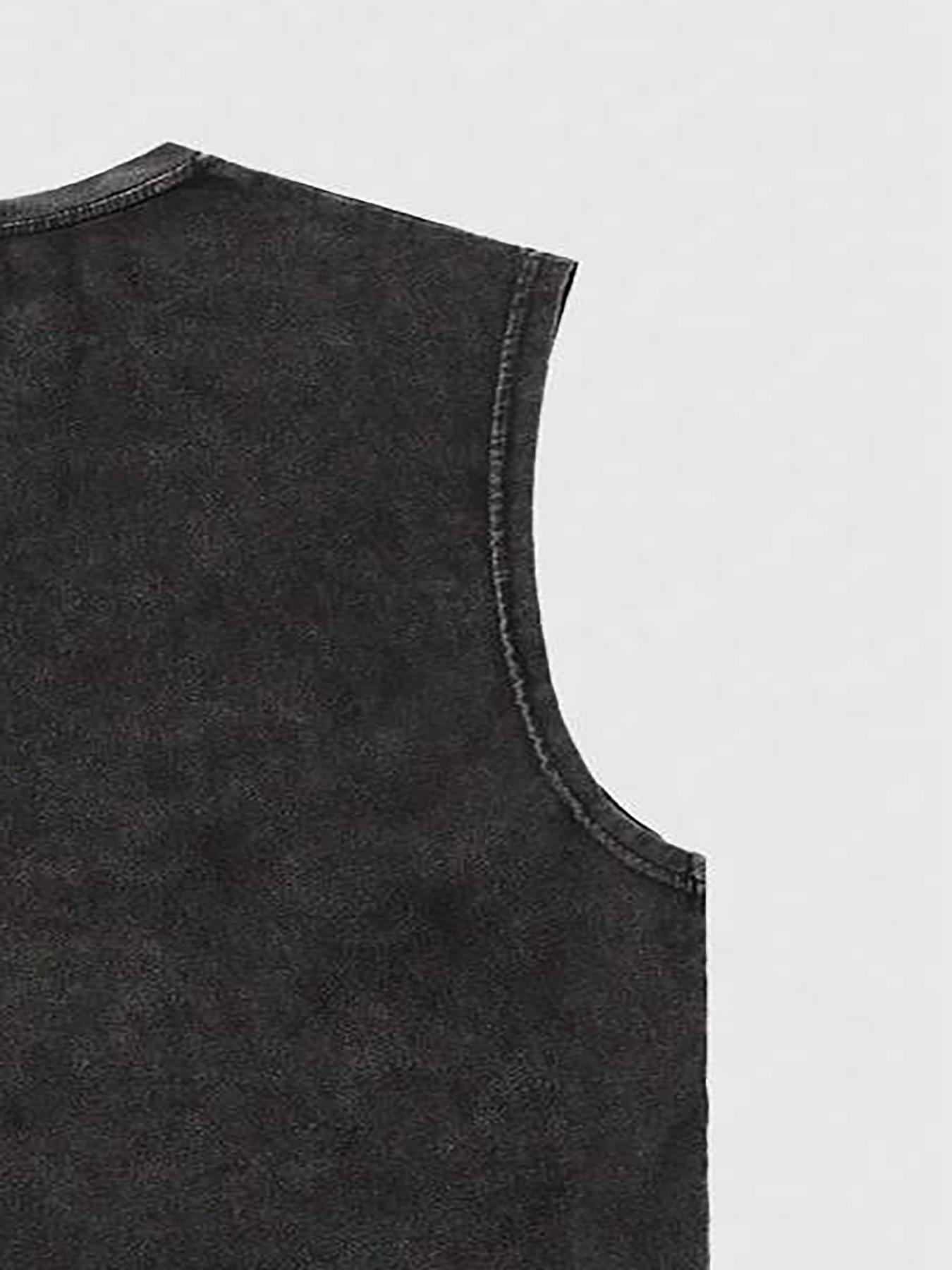 Cool Street Style Casual Loose-Fitting Men's Sleeveless T-Shirt ...