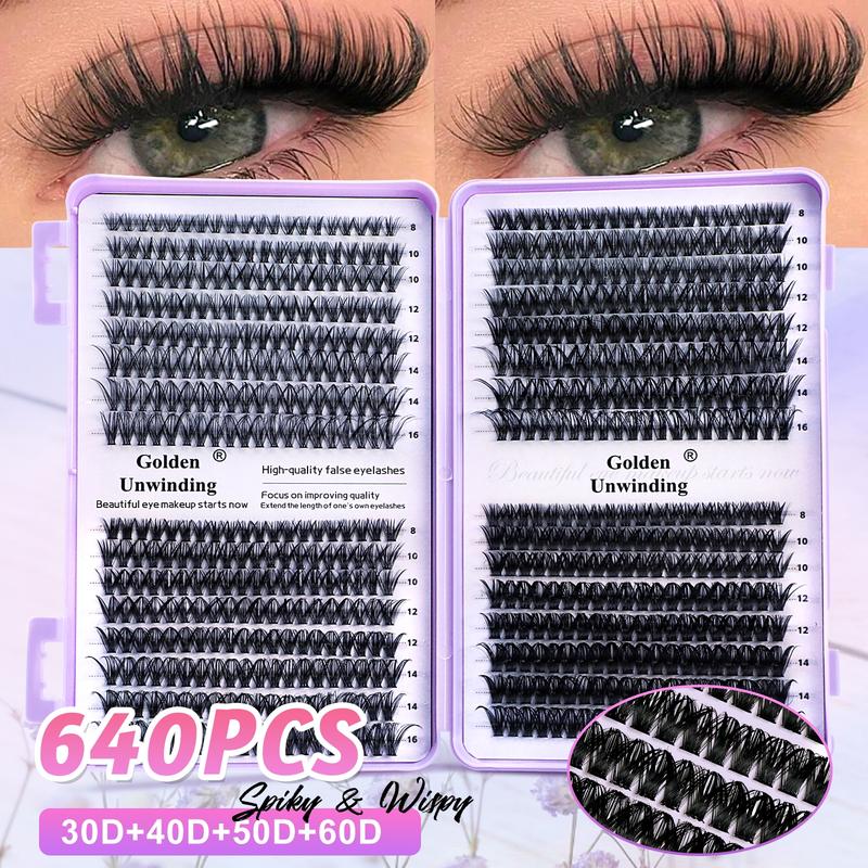 640-piece false eyelash extension set, Makeup tools set, 30D/40D/50D ...