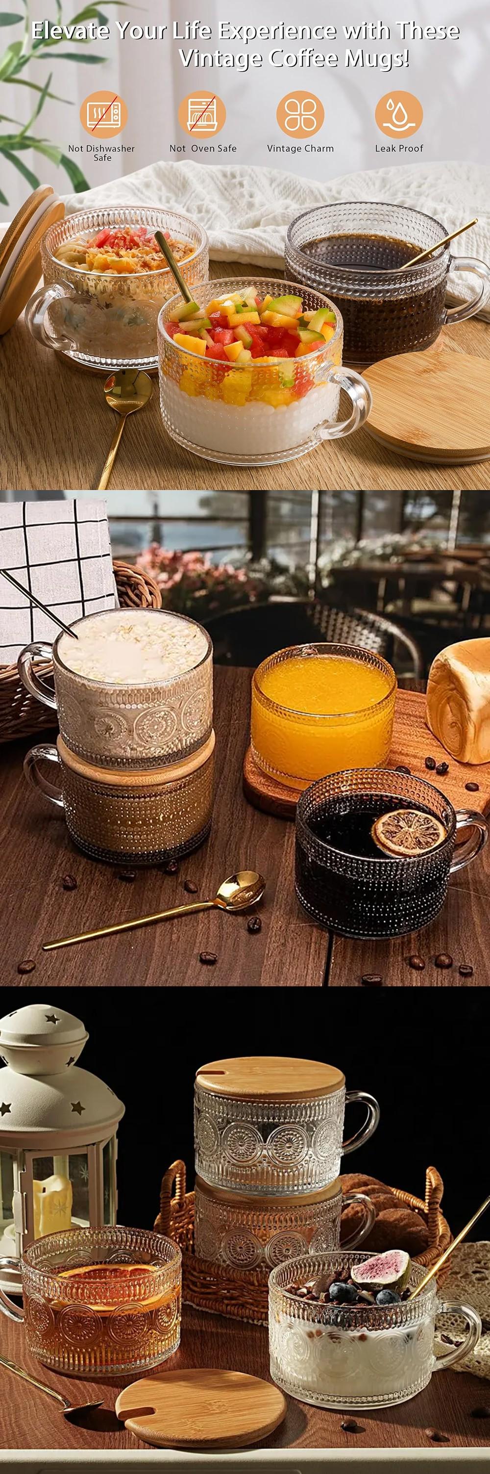 8pcs Bundle Classic Coffee Mugs Present Set for Female, Overnight Oats ...