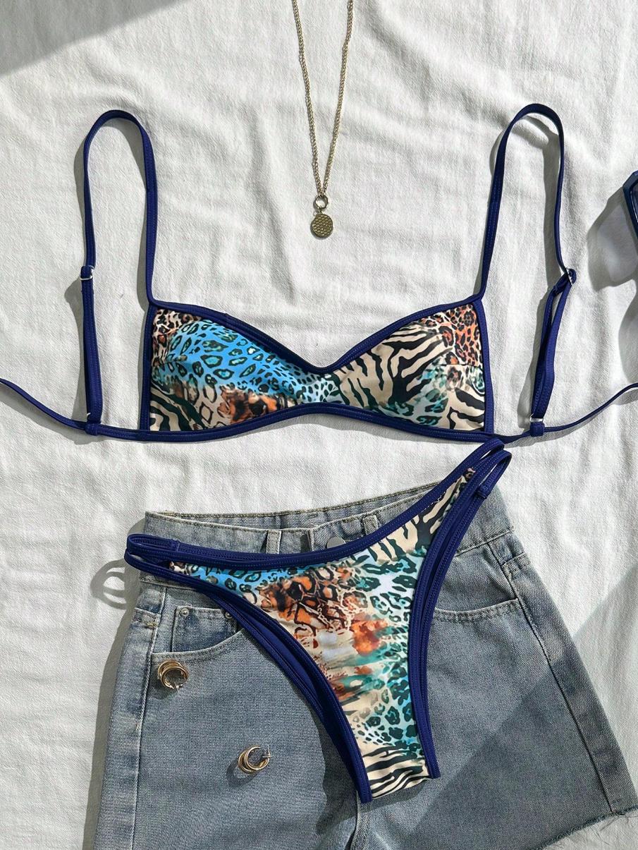 Women's Summer Floral Swimwear Bikini Set, Swimwear Sets, Sexy Halter ...