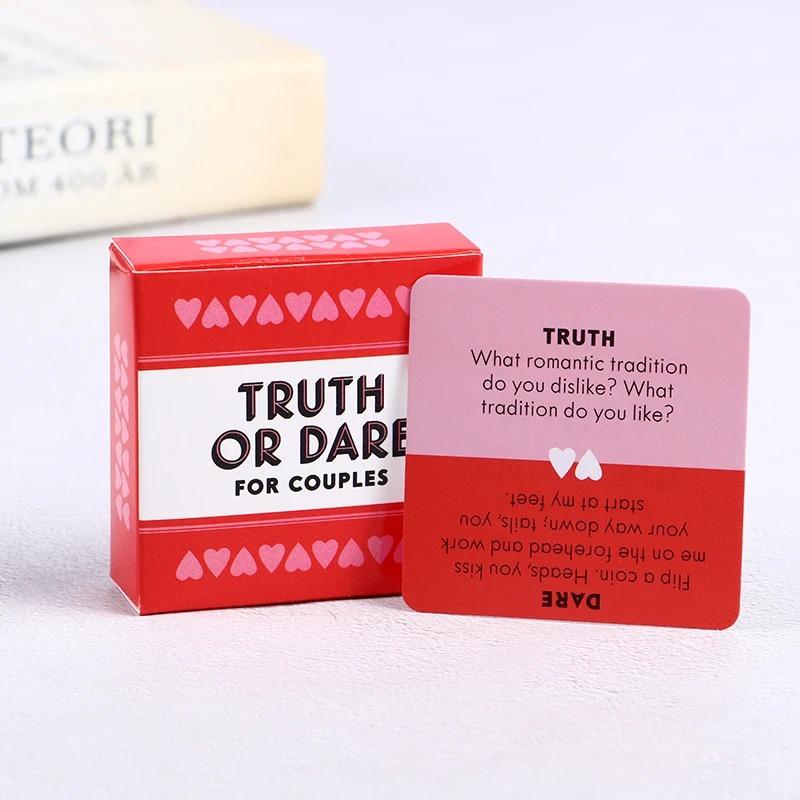 Couple Truth or Dare Mini Card Game, 50 Ambiguous Questions & Topics ...