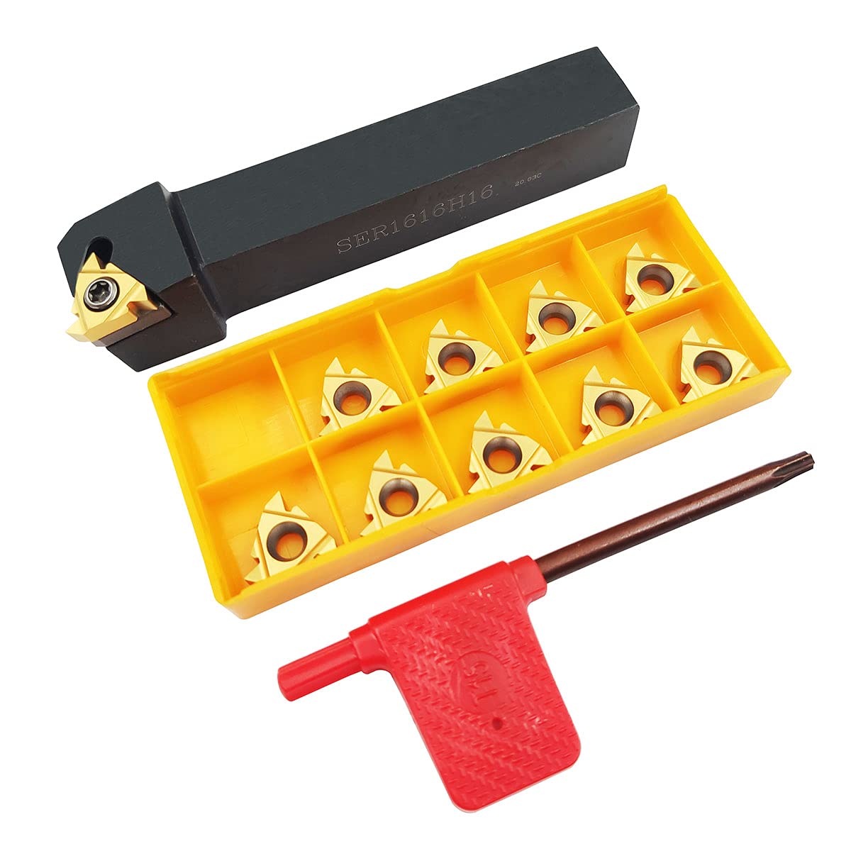 5/8" 3/4" Lathe Tool Threading Insert Turning Tool Holder SER1616H16 ...