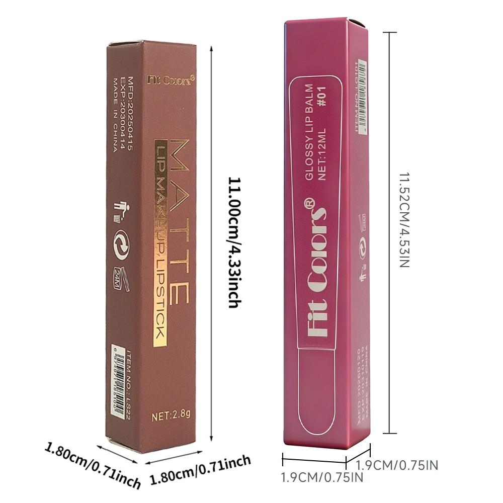 Fit Colors Lip Liner and Lip Oil Set, Smooth Texture, Rich Color ...