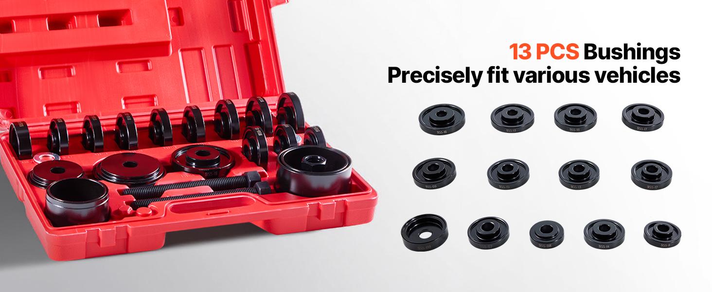 SummerWinsVEVOR Bearing Press Kit, 10+24 Pcs, 2 in 1 Ball Joint Press ...