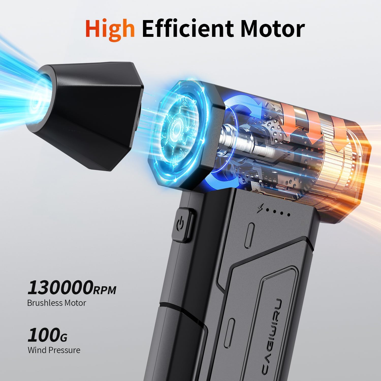 Duster,130000RPM Super Power Cordless Air Duster,Rechargeable Brushless ...