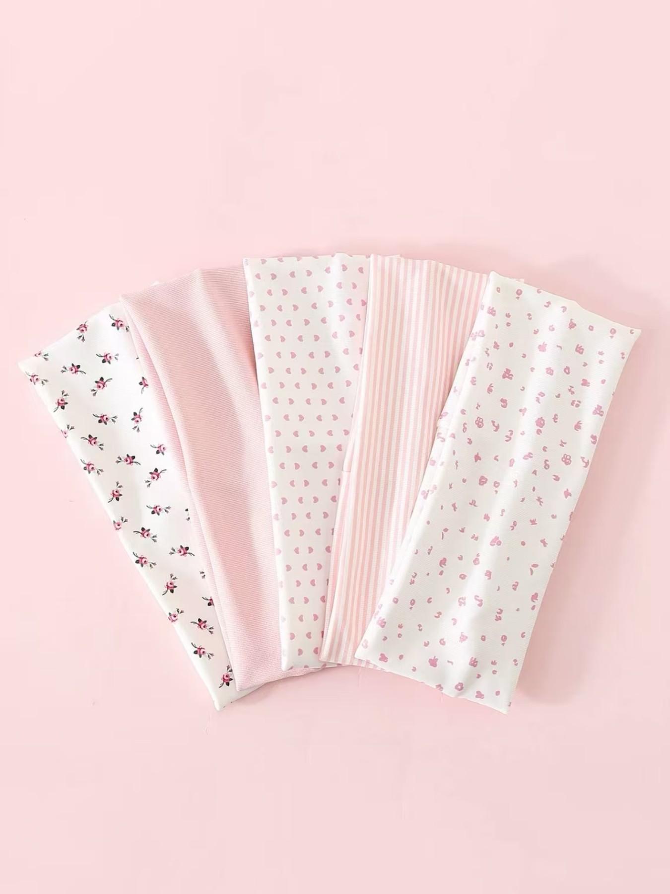 5pcs Fashionable Women's Soft Non-Slip Hairbands, Various Patterns ...