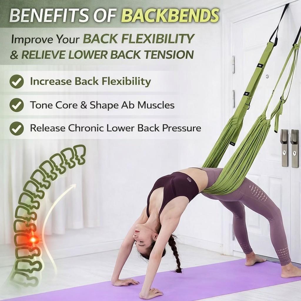 Aerial Yoga Stretch Strap – Door Hanging Yoga Trainer, Yoga Equipment ...
