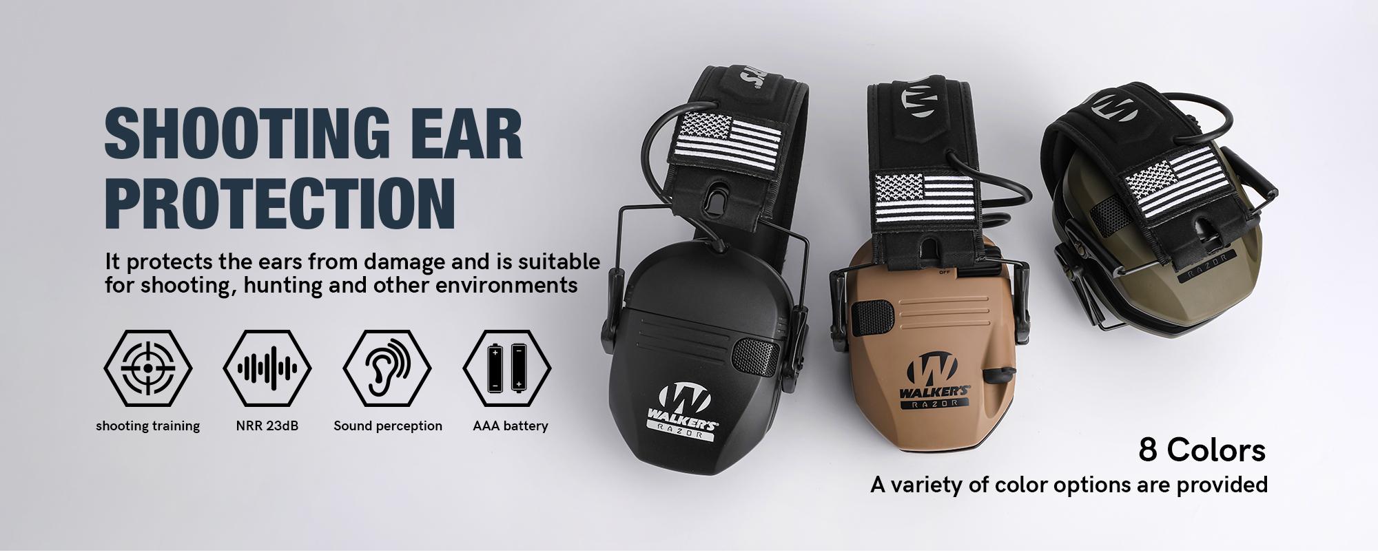 Adjustable Tactical Ear Muffs, Ear Protectors, Ear Defenders for ...