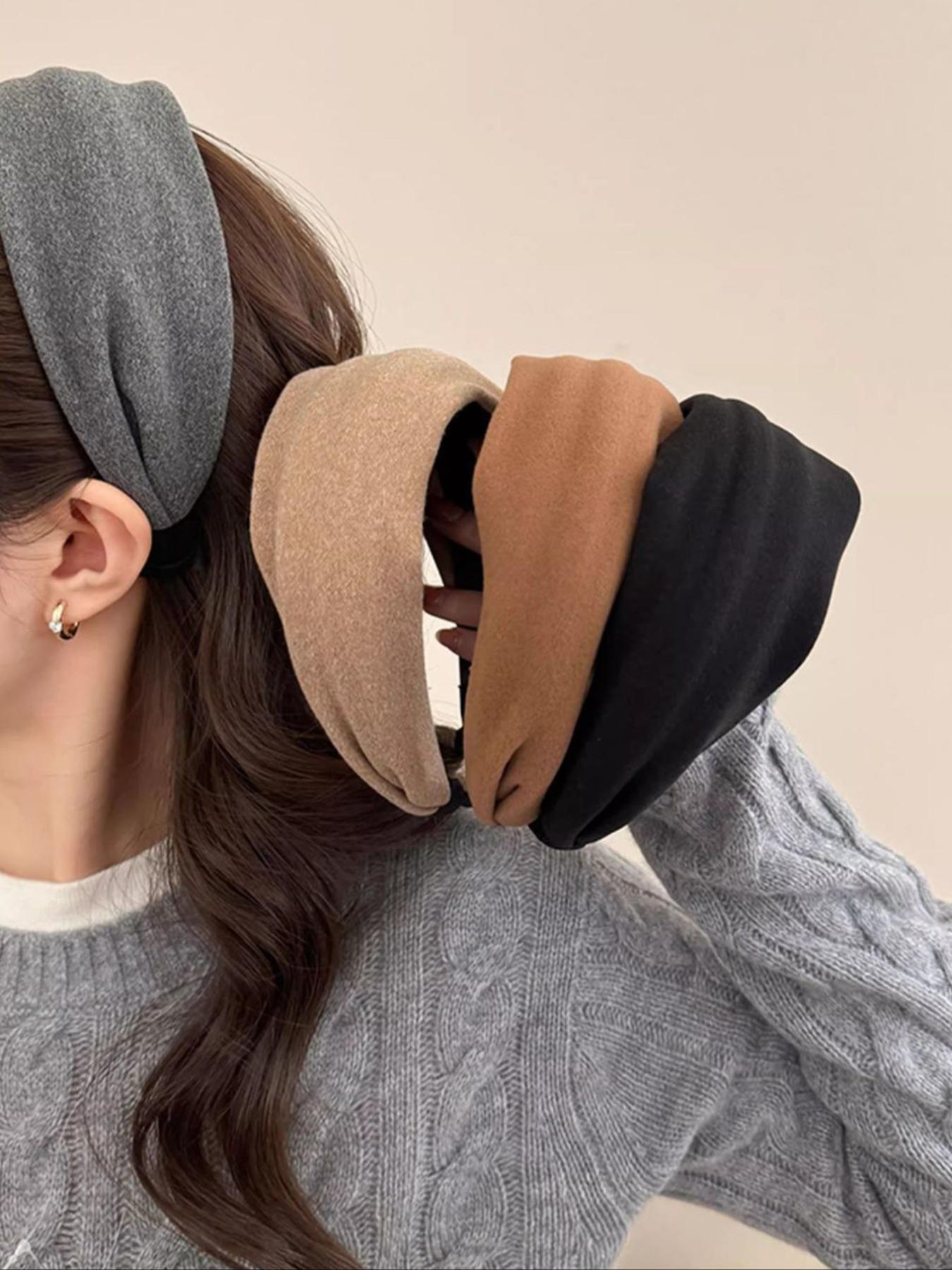 Women's Soft Wide-Band Hairband, Vintage Style High-Top Headwear for ...