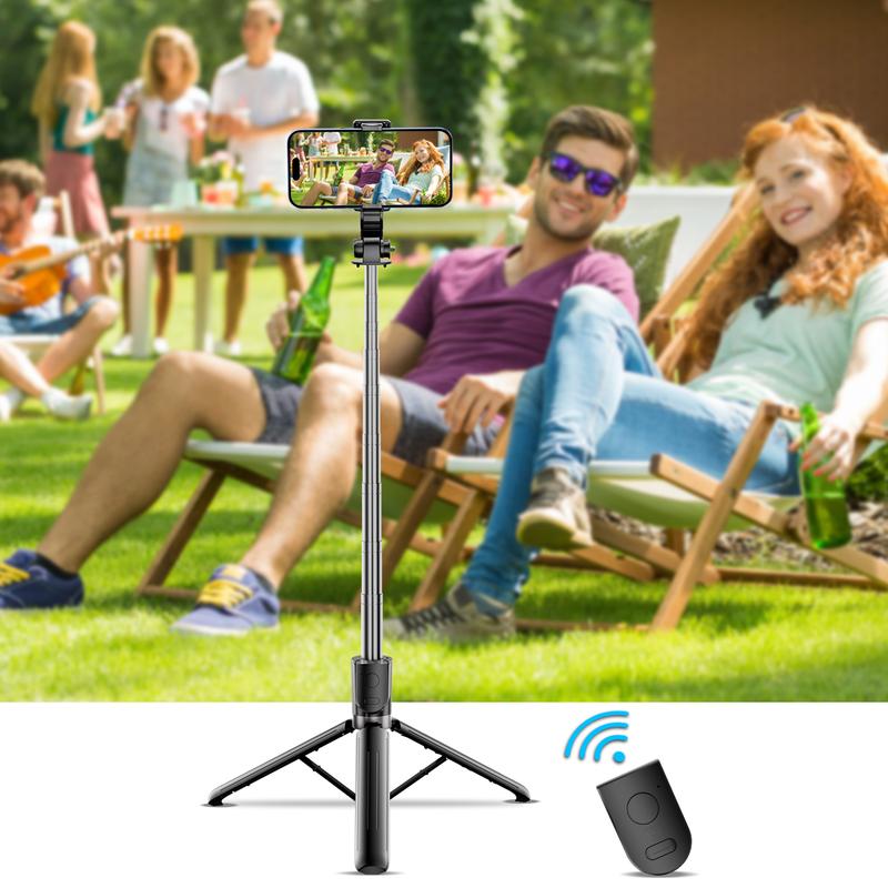 Foldable Selfie Stick Tripod 2-In-1, Mini Portable Extensible Bluetooth ...