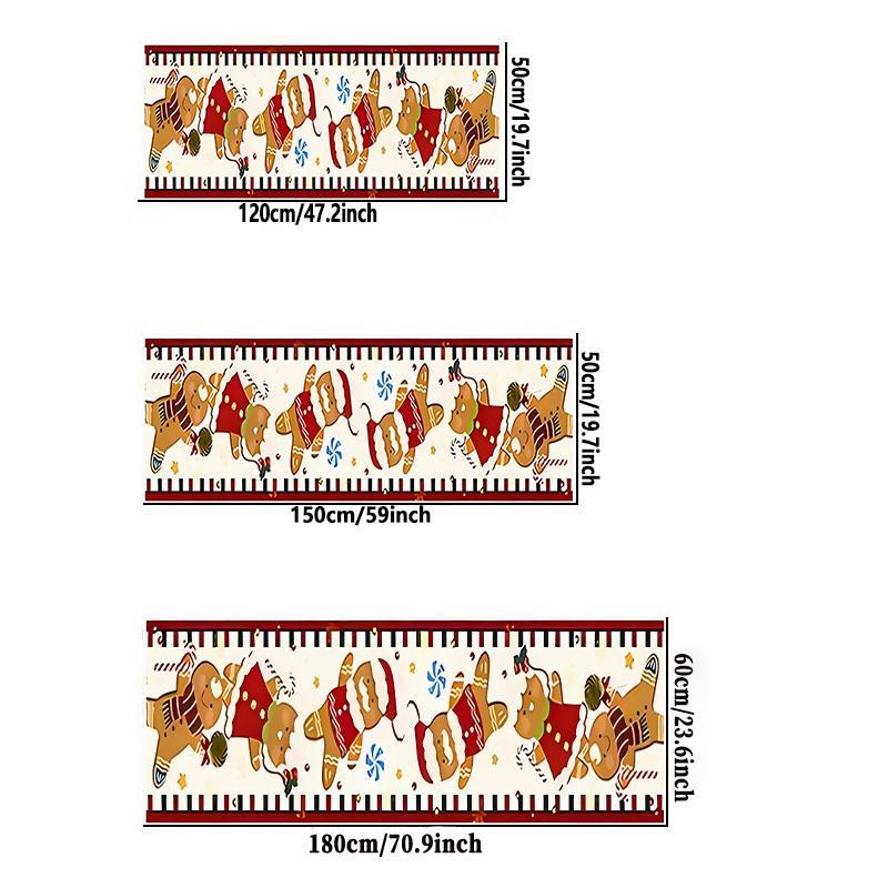 Christmas Gingerbread Man Rug, 1 piece, long runner hallway rug, soft ...