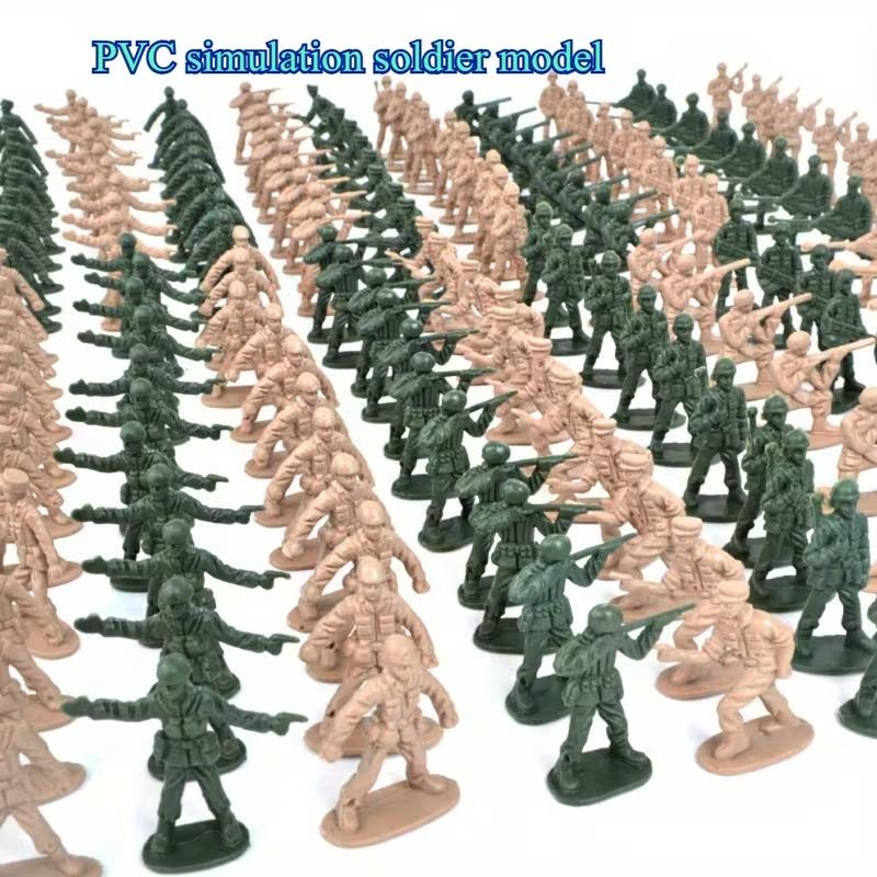 1 Set (360 Pcs) PVC Military Model Mini Soldier Figures, Bagged Army ...
