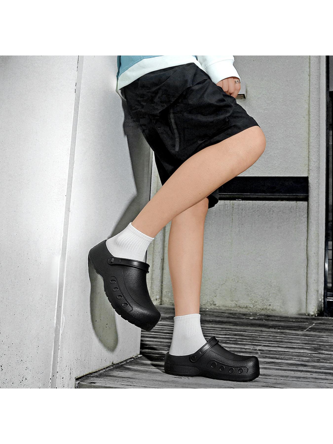 Anti-slip Waterproof Work Shoes Oil-Resistant Chef Nurse Slippers ...