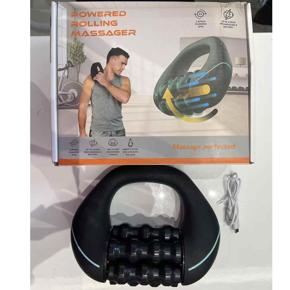 Electric Rolling Massager Handheld Body Roller with Silicone Rollers, 3 ...