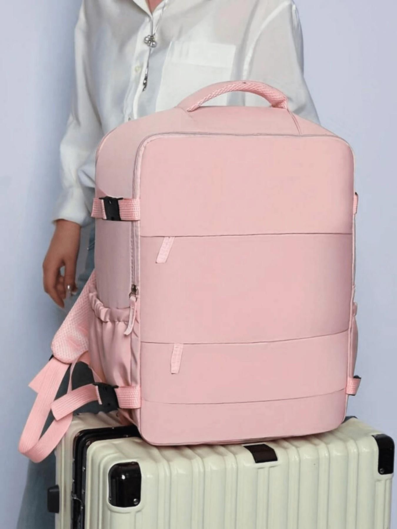 Fashionable solid color series large capacity textured backpack, high ...