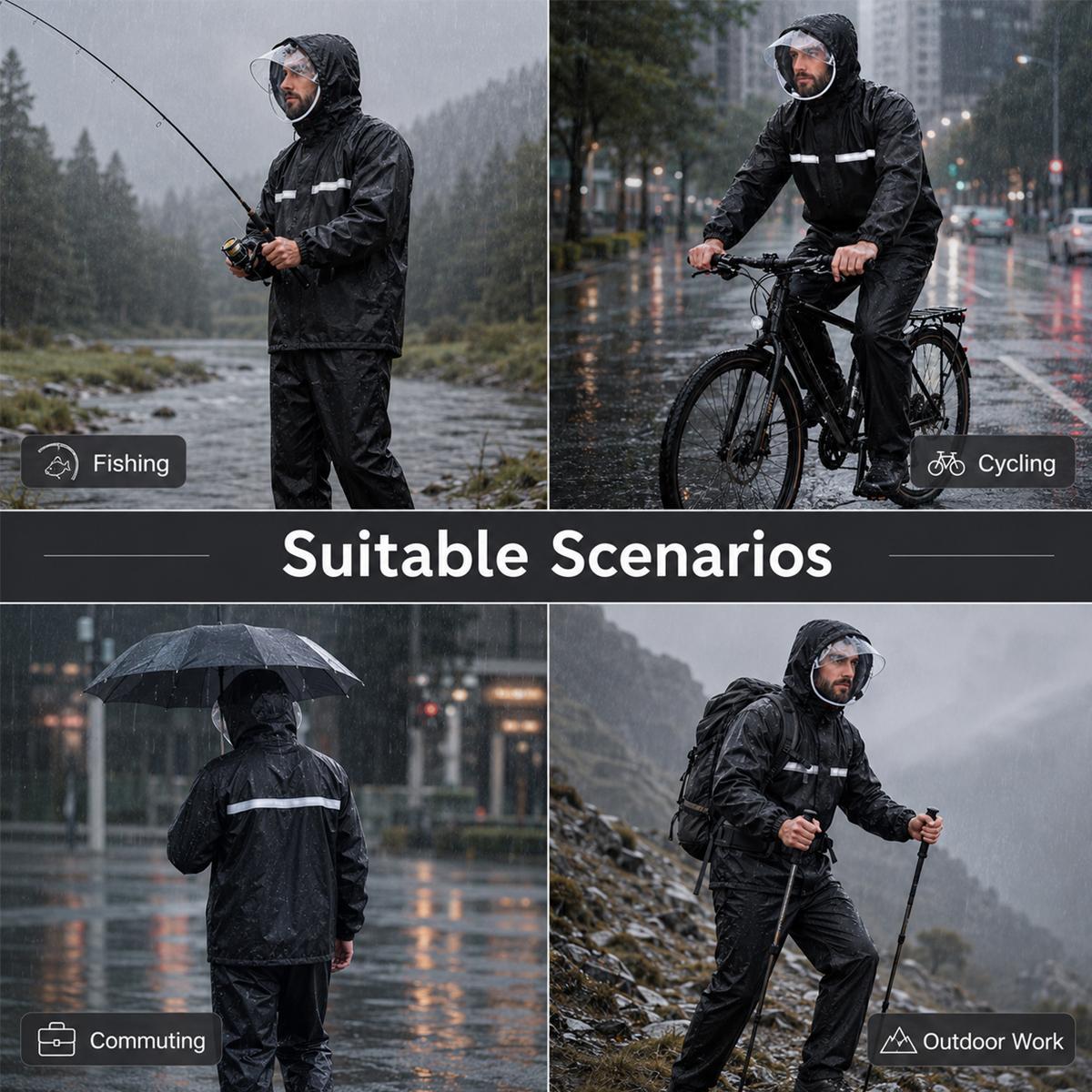 Waterproof Rain Suit for Men Women-Lightweight,Breathable Jacket and ...
