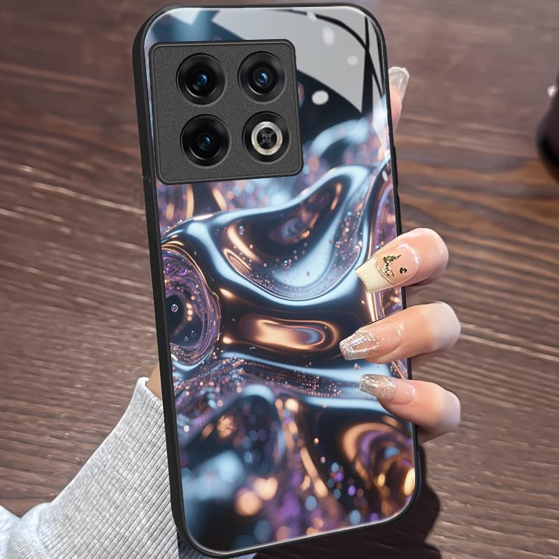 Liquid Light Reverie pattern Black Frame Glass Phone Case suitable for ...