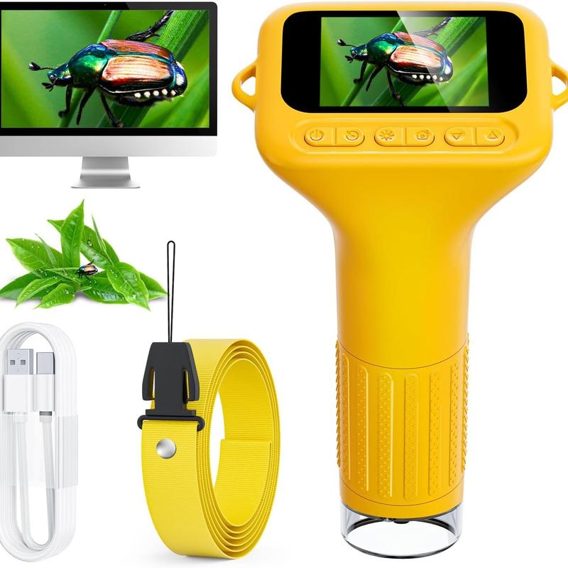 Portable USB Microscope for Kids, Mini Handheld Magnifying Glass 1000x ...