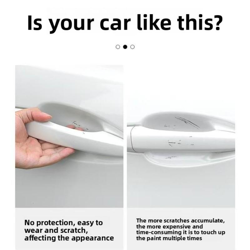 8/18 Pcs Car Door Handle Scratch Guard Stickers, Rearview Mirror Rain ...
